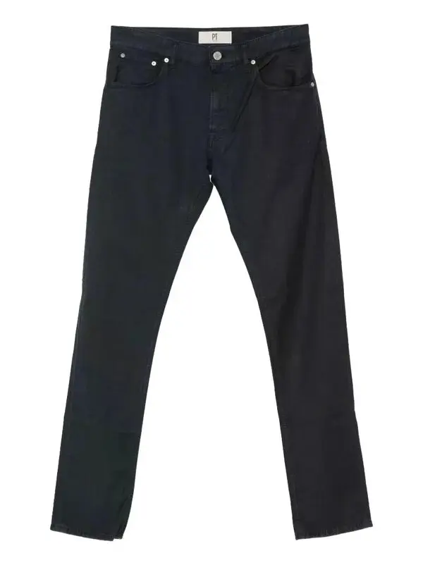 PT TORINO Logo-patch Five-pocket Trousers - Blue