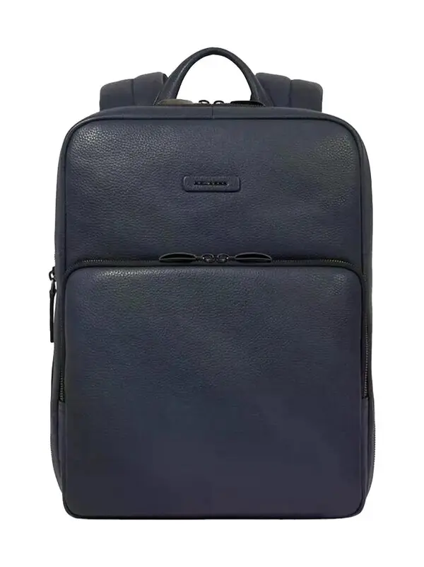PIQUADRO Logo Plaque Backpack - Blue