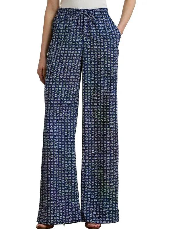 Ralph Lauren Geometric Pattern Trousers - Blue