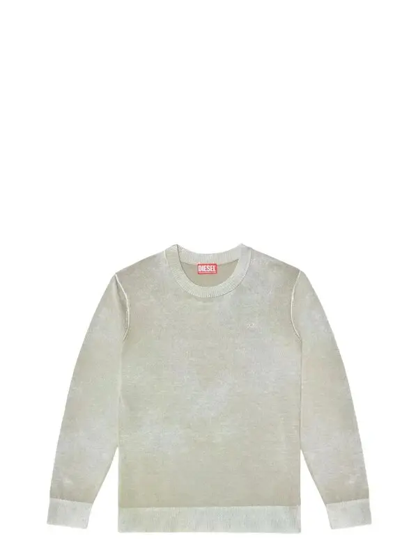 DIESEL® Logo Embroidered Cotton Jumper - Grey