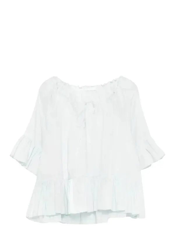 SUSANNE BOMMER Ruffled Blouse - Blue