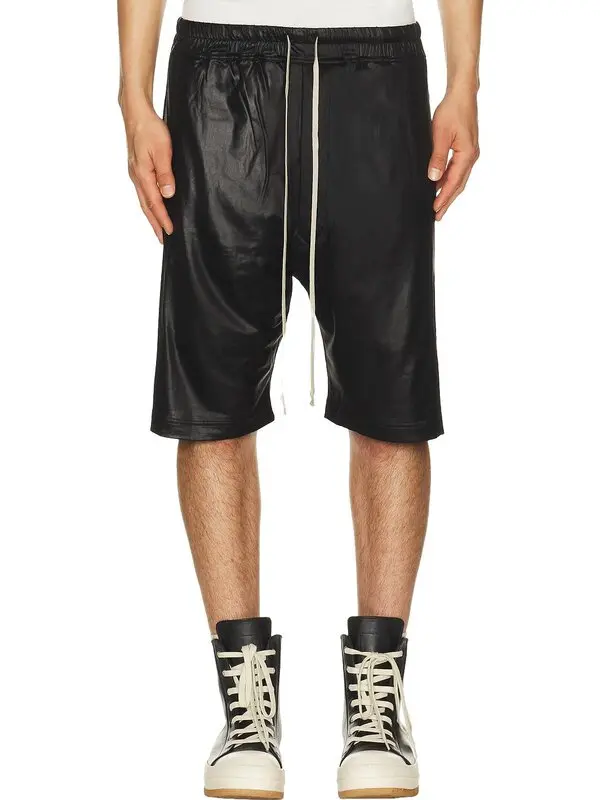 Rick Owens Wide Pusher Shorts - Black