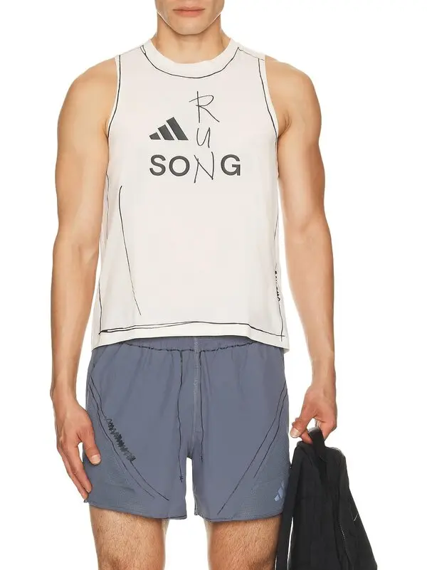 ADIDAS X SONG FOR THE MUTE Running Singlet - Chalk White