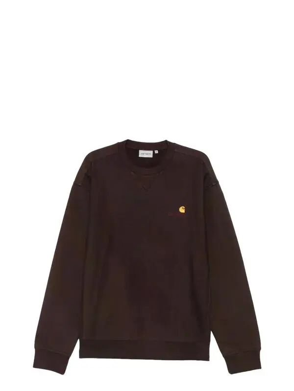 Carhartt Work In Progress Logo Embroidered Sweatshirt - Brown