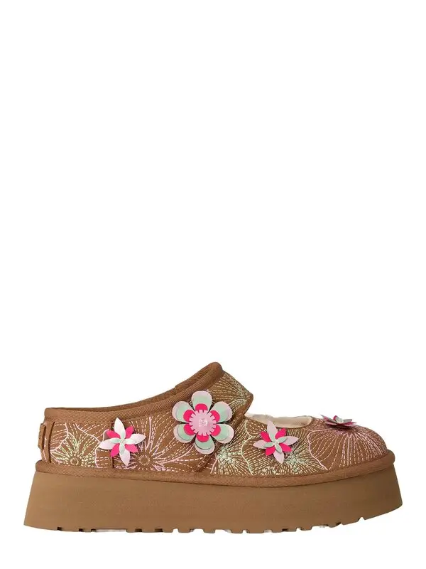 UGG Bea Mary Jane Platform Mules - Marrone