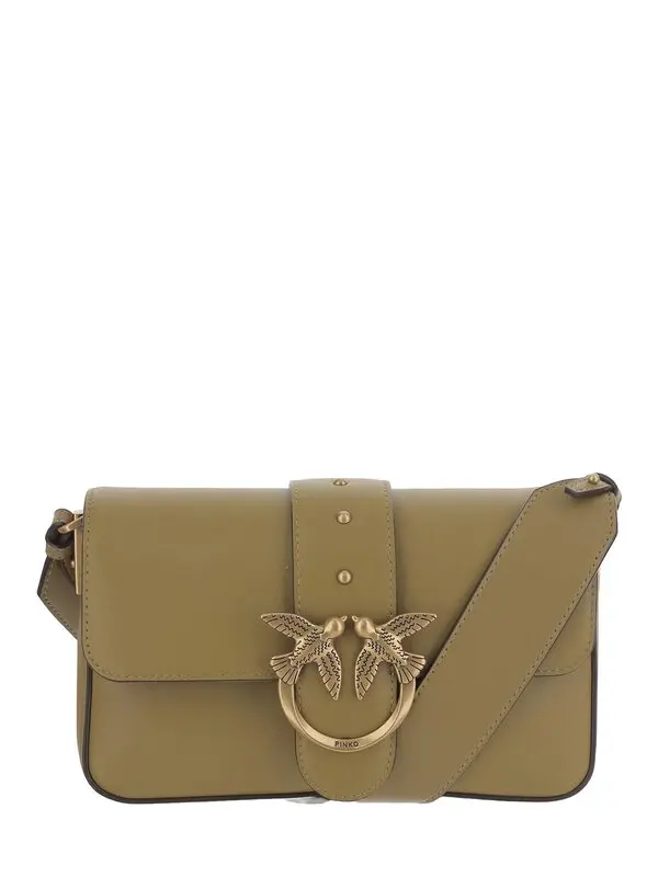 Pinko Love One Mini Leather Bag - Pinecone