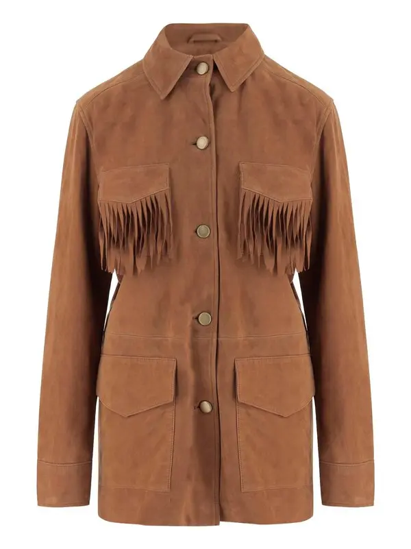 UNCOMMON Suede Fringed Jacket - Brown