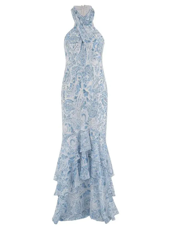 Ralph Lauren Printed Georgette Halter Dress - Multicolour