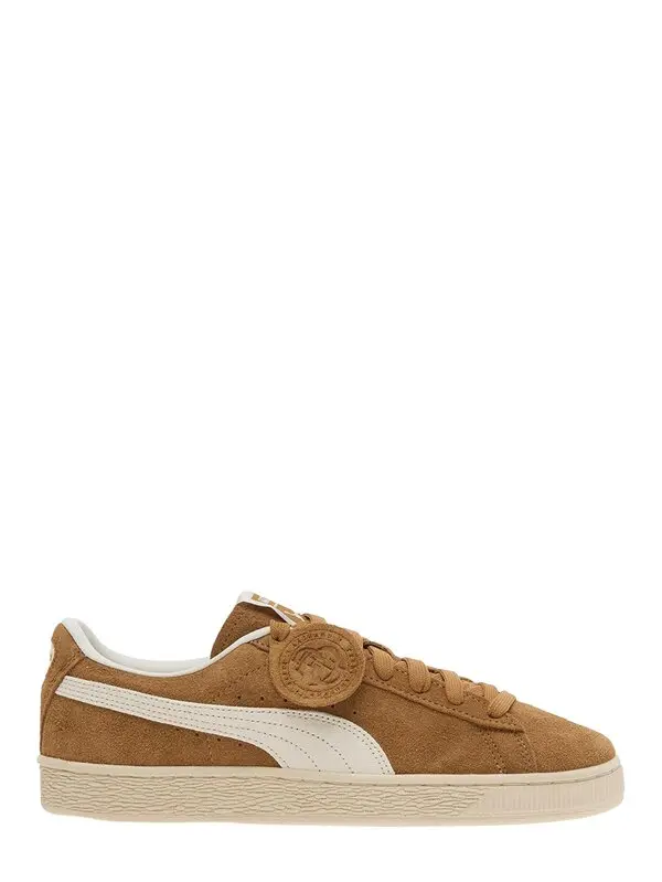 PUMA Charles Suede Lace-up Sneakers With Leather Details - Marrone Chiaro