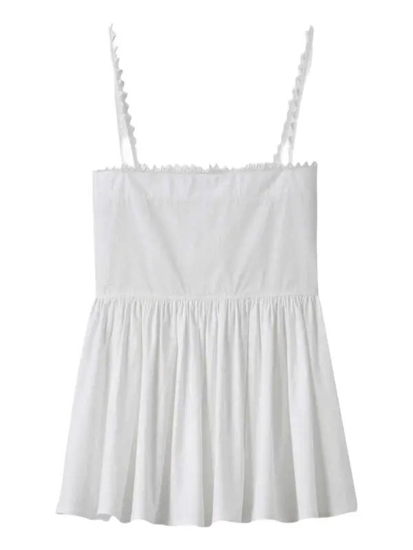 Jacquemus Cotton Top With Geometric Pattern - White