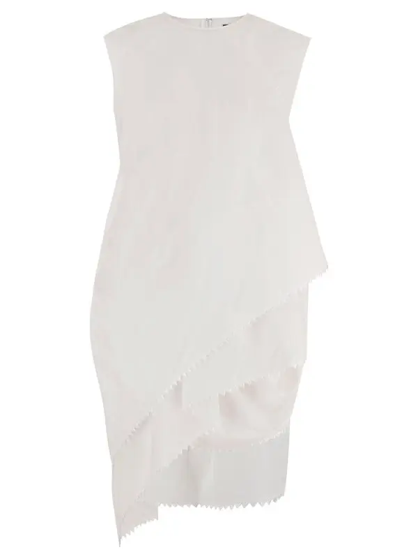 Jacquemus Layered Cotton Dress - White