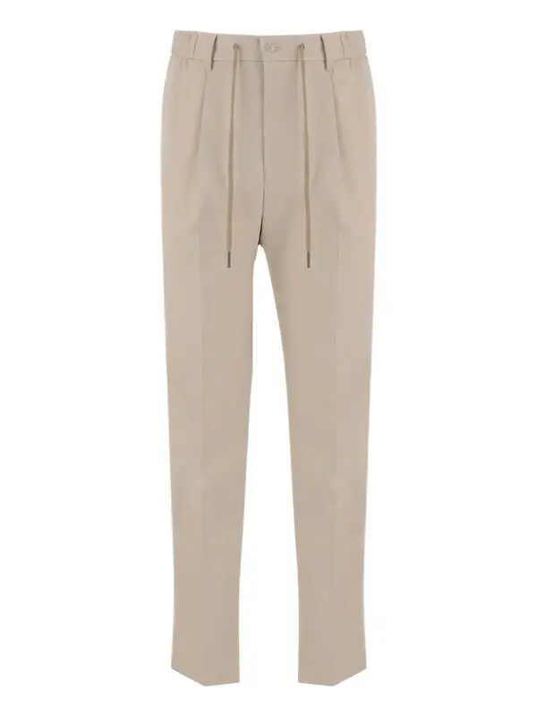 Tagliatore Stretch Cotton Pants - Beige