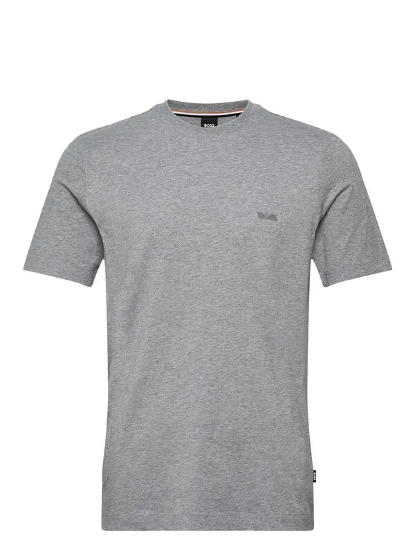 Hugo Boss Cotton T Shirt With Logo - Grigio