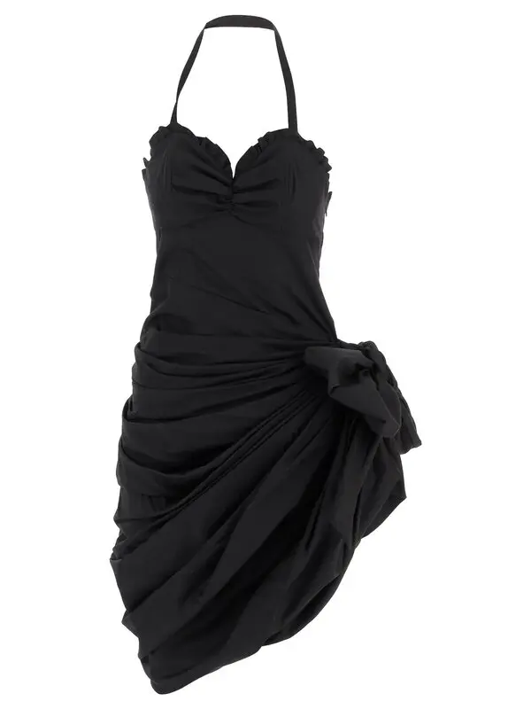 Chloé Cotton Poplin Wrap Dress - Black