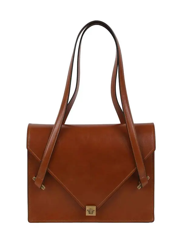 Versace Severine Leather Shoulder Bag - Brown