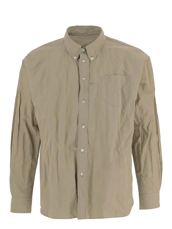 WILLY CHAVARRIA Cotton Blend Shirt With A Crinkled Texture - Cachi
