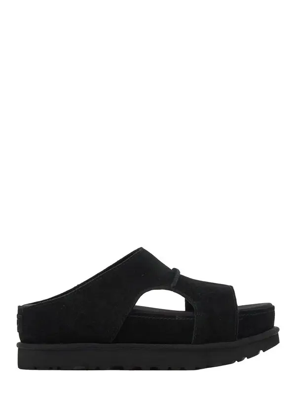 UGG Goldenstar Hi Cutout Suede Sandals - Black