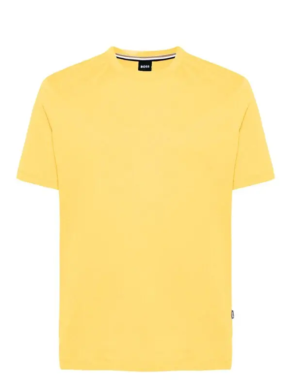 Hugo Boss Cotton T Shirt With Logo - Yellow