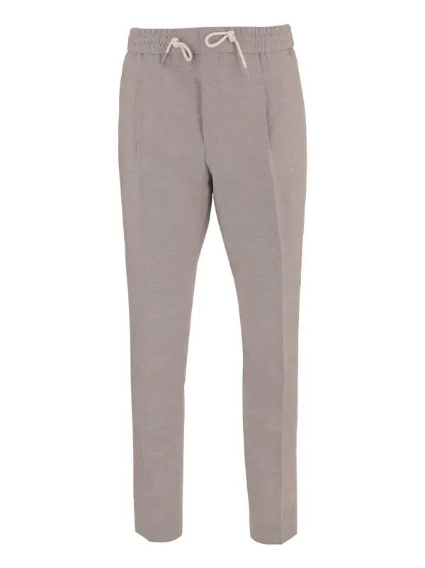 Hugo Boss Cotton Blend Trousers - Beige