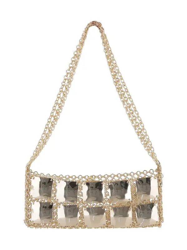 SILVIA GNECCHI Brass Bag With Reflective Panels - Golden