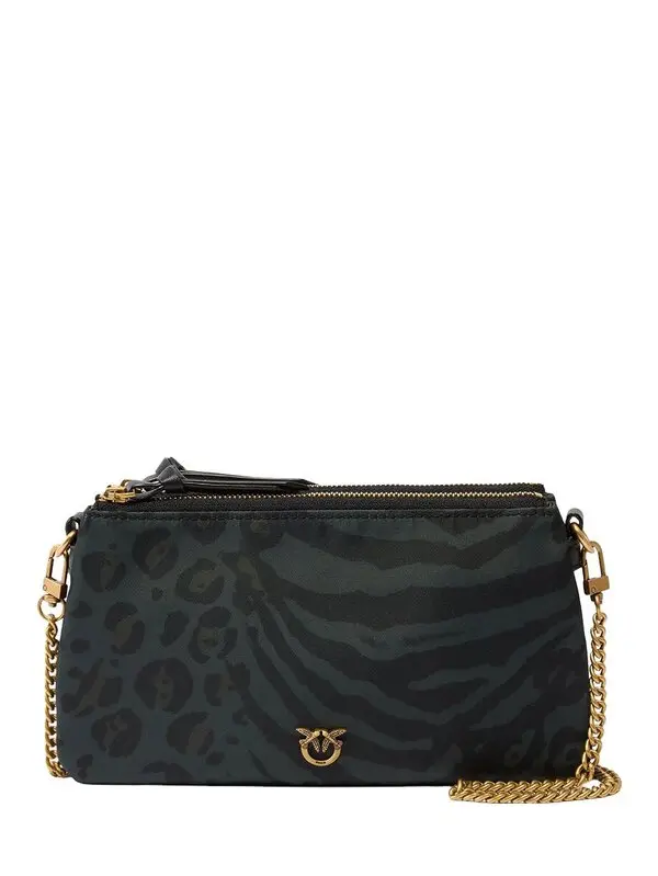 Pinko Animal Print Shoulder Bag - Red