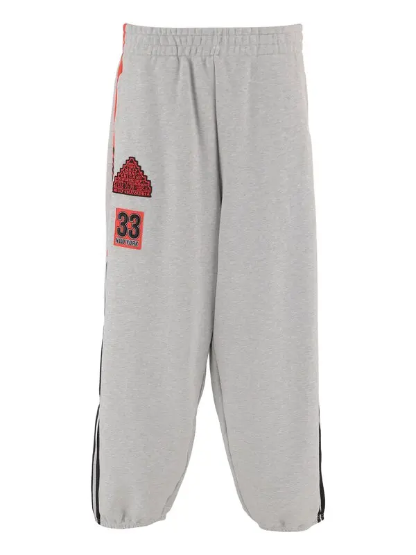 ADIDAS X WILLY CHAVARRIA Stretch Cotton Pants With Side Stripes - Grigio