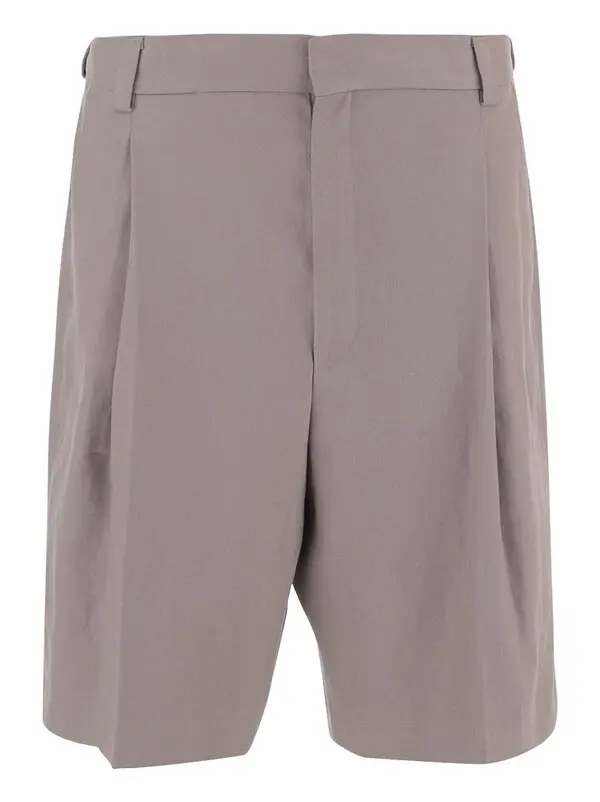 Hugo Boss Hemp Blend Shorts - Beige