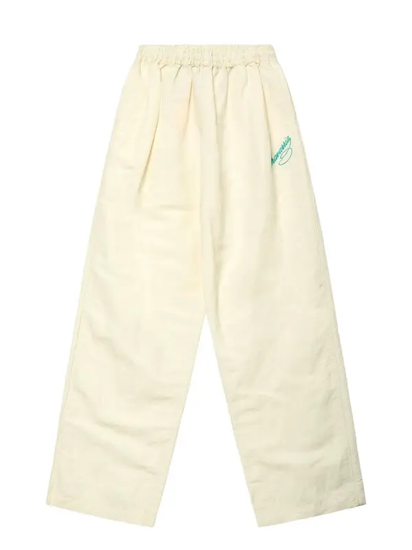 WILLY CHAVARRIA Viscose Blend Pants With Contrast Embroidery - Beige
