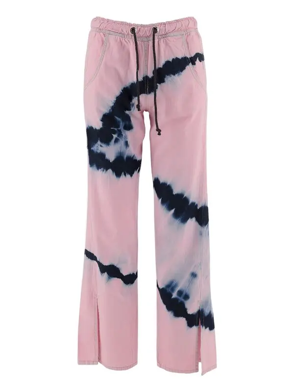 DON'T @ ME Cotton Jeans With Tie Dye Pattern - Pink