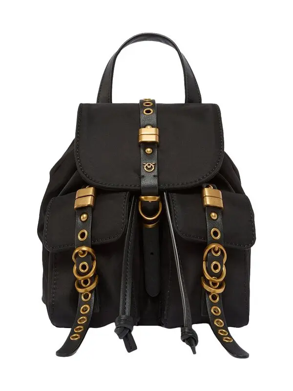 Pinko Nylon Backpack - Black