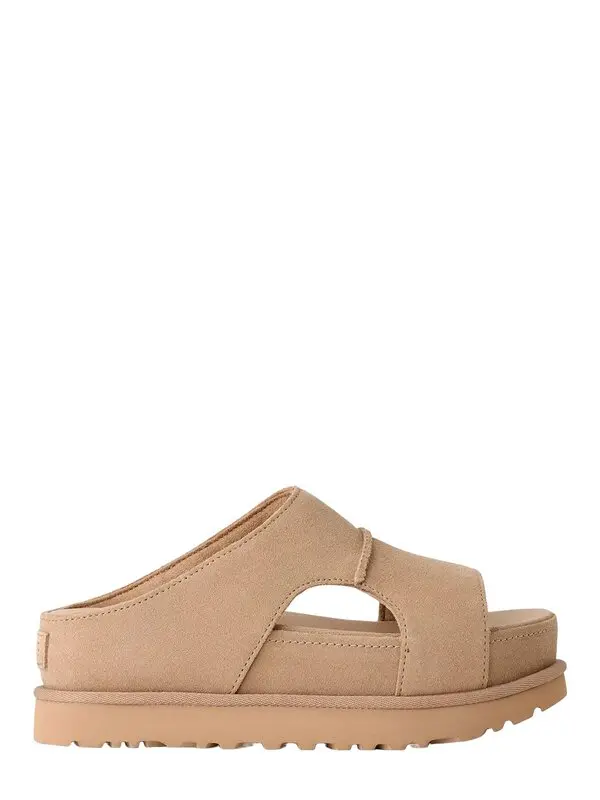 UGG Goldenstar Hi Cutout Suede Sandals - Beige