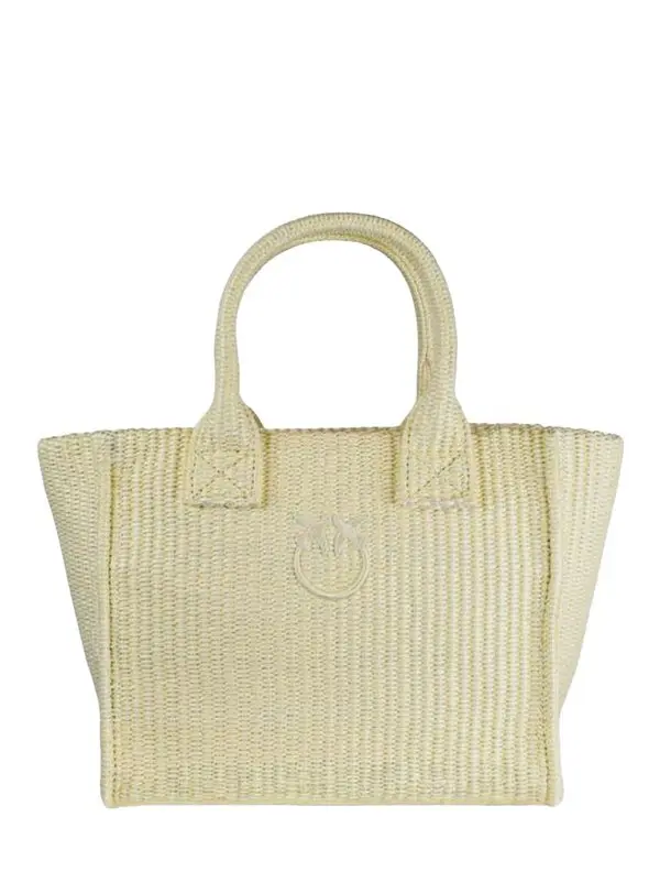 Pinko Raffia Shopping Bag - Yellow