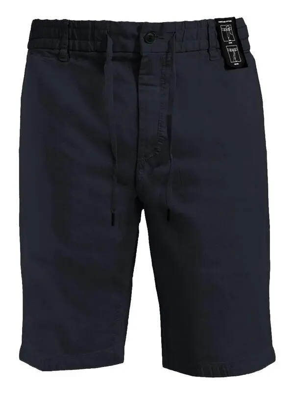 Hugo Boss Stretch Cotton Drawstring Waist Pants - Blue
