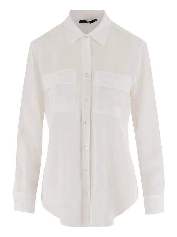 F.IT Acetate And Silk Shirt - White