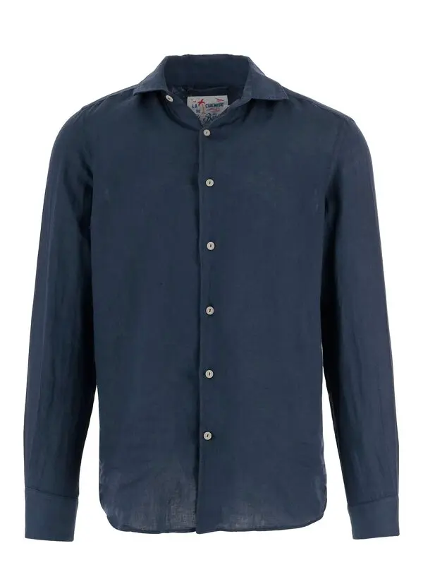 MC2 SAINT BARTH Linen Shirt - Blue