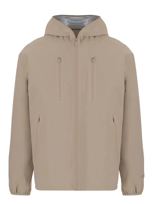 SAVE THE DUCK Nylon Hooded Jacket - Beige