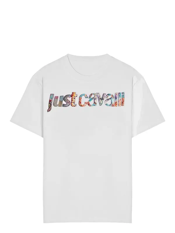 Just Cavalli Cotton T-shirt With Logo - White