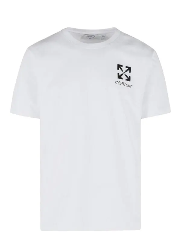 Off-White Cotton T Shirt With Logo - White