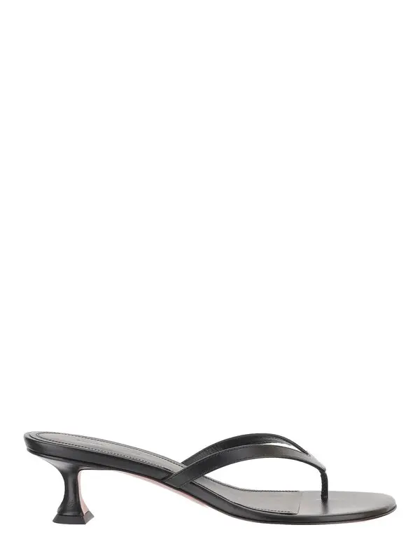Amina Muaddi Juliette Leather Thong Sandals - Nero