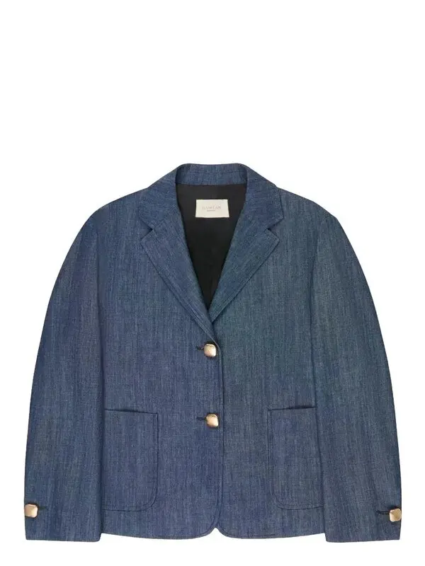 SLOWEAR Boxy-fit Button-fastening Blazer - Blue