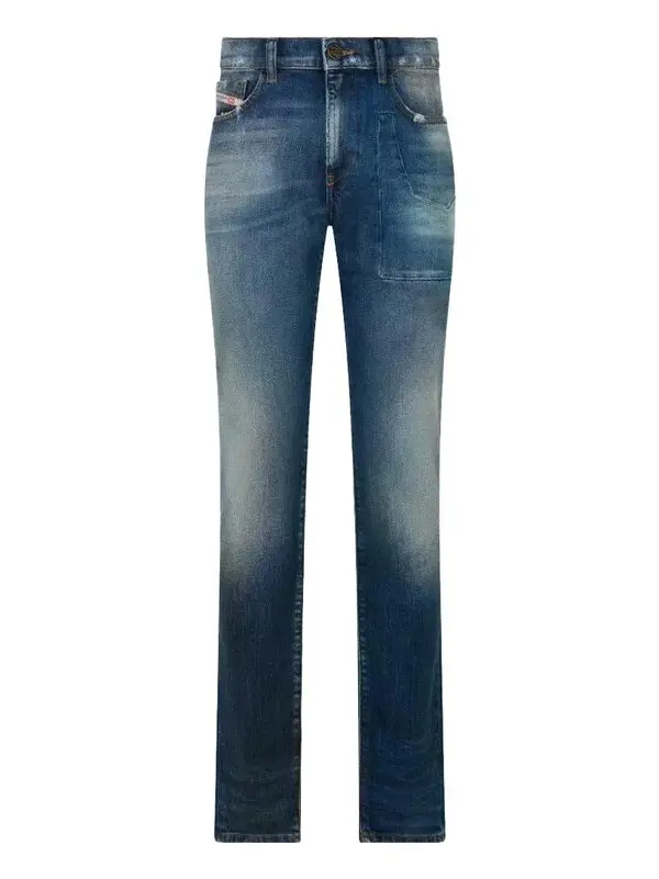 DIESEL® Straight-leg Faded Effect Jeans - Blue