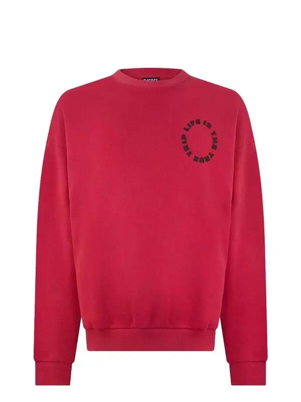 DIESEL® Embroidered Logo Sweatshirt - Red