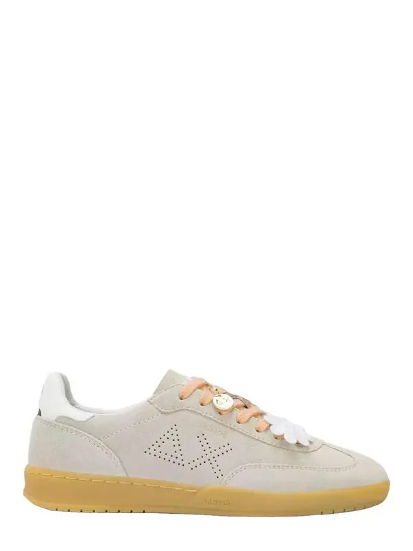 SUN 68 California Sun Flower Embellished Perforated Sneakers - Neutrals