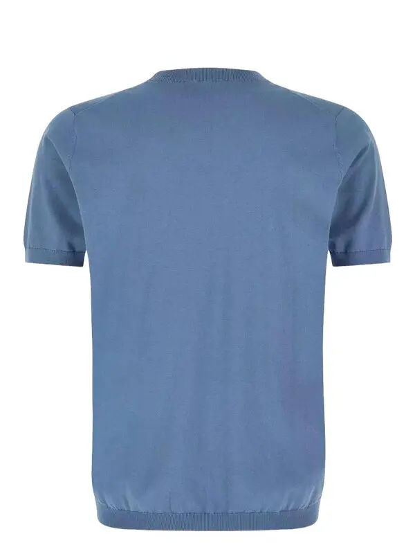 PAOLO RAGAZZINI Short-sleeve Knitted T-shirt - Blue