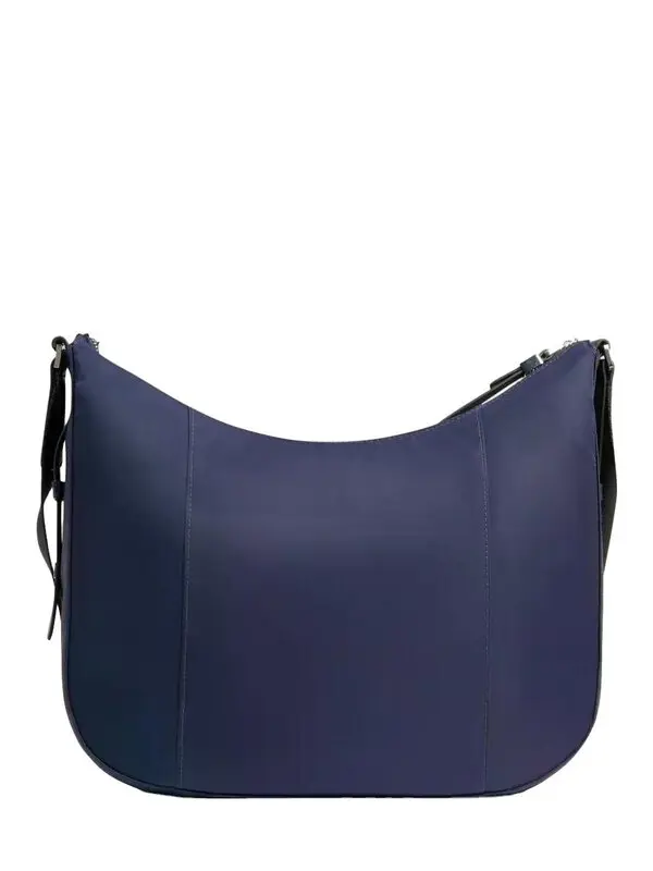 PIQUADRO Leather Panel Shoulder Bag - Blue