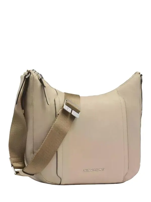 PIQUADRO Panelled Logo-lettering Shoulder Bag - Neutrals