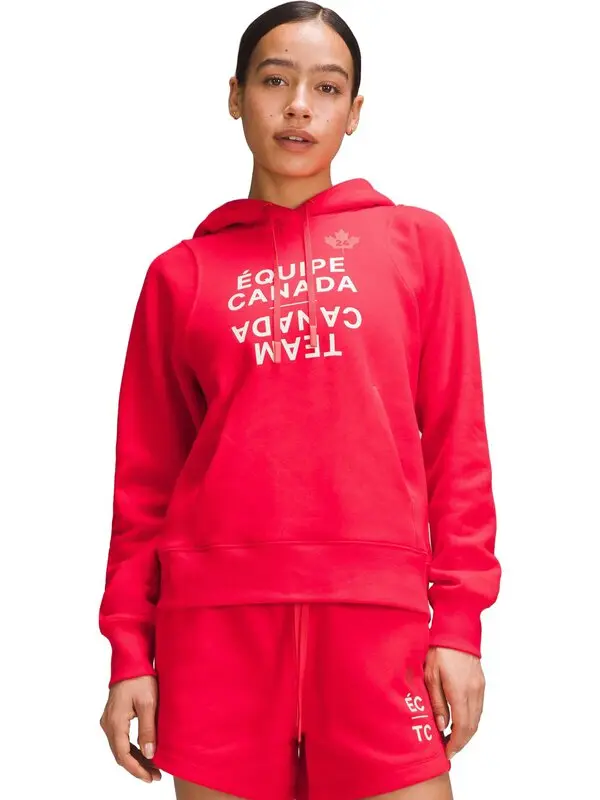 Lululemon Team Canada Relaxed-fit Fleece Hoodie - Spicy Red