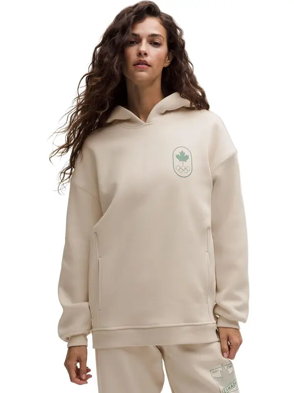 Lululemon Team Canada Big Cozy Oversized Hoodie - Beech White