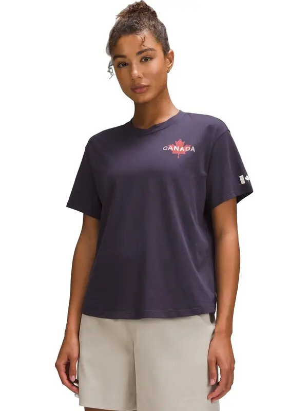 Lululemon Team Canada Cotton Graphic T-shirt - Atmospheric Purple