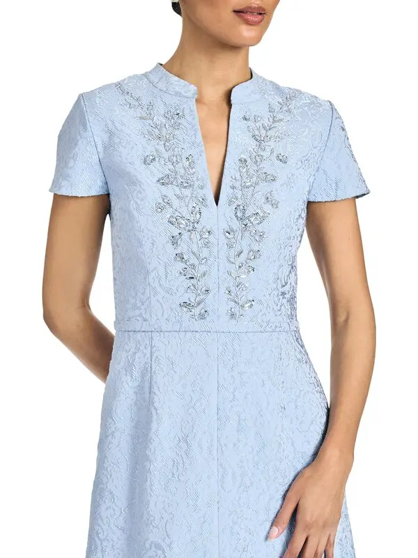 Sachin & Babi Embellished A-line Gown - Ice Blue